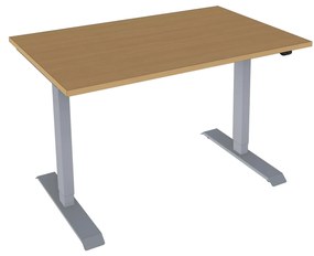 NOBL Dynamic Elektr. nastavitelný polohovací stůl 120x80 Dynamic Dekor stolové desky: buk, Barva podnože: šedá