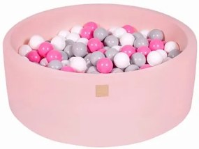 Suchý bazének s míčky 90x30cm s 200 míčky, růžová: bílá, šedá, růžová
