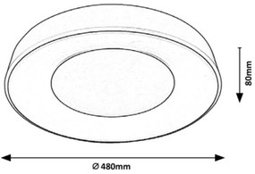 Rabalux - LED Stmívatelné stropní svítidlo LED/38W/230V bílá + DO 3000-6500K