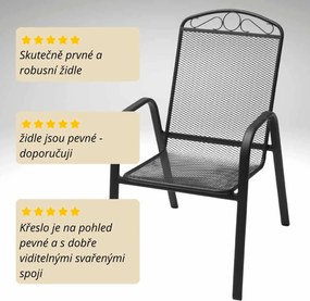Vikio Zahradní kovové křeslo V120C černá