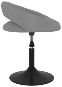 Petromila Otočné jídelní židle 2 ks světle šedé samet