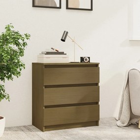 Noční stolek medově hnědý 60 x 36 x 64 cm masivní borovice - Default Title