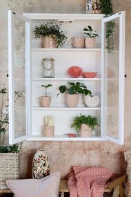 Bílá dřevěná nástěnná vitrína s policemi Marseille - 82*21*120 cm