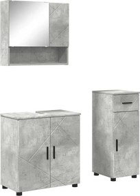 Sada koupelnového nábytku 3 ks Betonově šedá 61 x 35 x 64 cm 3392956