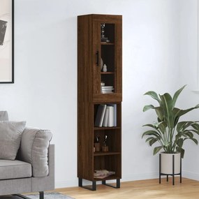 vidaXL Skříň highboard 34,5 x 34 x 180 cm kompozitní dřevo [3199389] Barva: Bílá