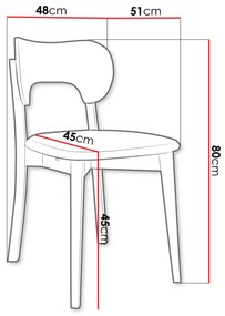 Čalouněná jídelní židle CIBOLO 3 - černá / zelená