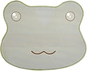 Zelená koupelnová předložka hlava žabky Frog - 60*48*1 cm