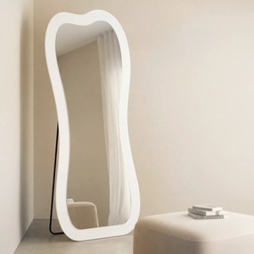 Stojací zrcadlo s LED osvětlením Cella 63x160 cm bílé