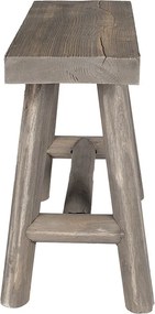 Hnědý antik dřevěný stolek na květiny - 38*18*38 cm