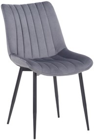 Jídelní židle Formby - samet | šedá