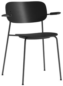 OnaDnes -20% Audo CPH Černá plastová jídelní židle AUDO CO s područkami
