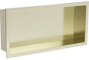 Mexen X-Wall-R nástěnná polička s límcem 45 x 20 cm, kartáčovaná zlatá - 1950452010