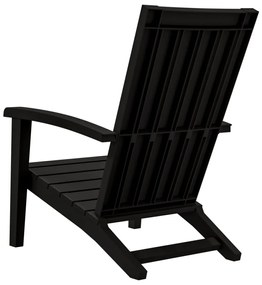 Zahradní židle Adirondack černá polypropylen - Default Title