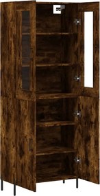 Skříň highboard kouřový dub 69,5 x 34 x 180 cm kompozitní dřevo 3198222