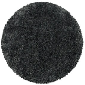 Koberce Breno Kusový koberec FLUFFY kruh 3500 Grey, Šedá, 120 x 120 cm