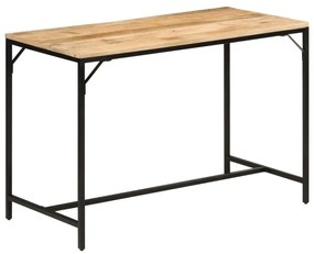 Jídelní stůl 110 x 55 x 75 cm masivní hrubý mangovník a železo - Default Title