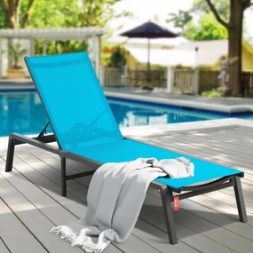 Chaise Lounge Křeslo Venkovní lehátko na terasu s nastavitelnými 5 polohami