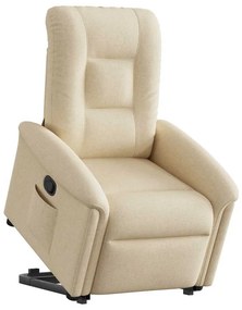 Zvedací polohovací křeslo krémové textil 3303262