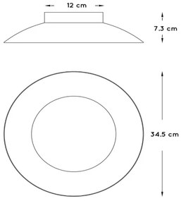 Lucide 79177/12/01 - LED stropní svítidlo FOSKAL LED/12W/230V 34,5 cm mosaz