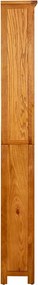Knihovna se 6 policemi 80 x 22,5 x 180 cm masivní dubové dřevo 244470