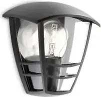Philips Creek 60W nástěnné černá / venkovní nástěnné svítidlo / bez zd
