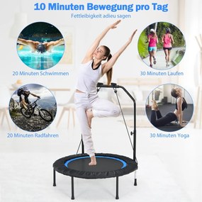 Costway Ø101 cm trampolína s odporovými pásy 2 mini trampolína s výškově