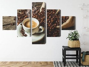 Vícedílný obraz Šálek Horké Kávy Nedostatek Nedostatek Plátno Canvas 150x90