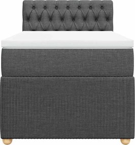 Box spring postel s matrací tmavě šedá 80 x 200 cm textil 3287291