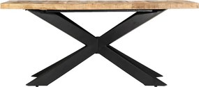 Jídelní stůl 180 x 90 x 76 cm masivní hrubé mangovníkové dřevo 285963