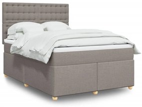 Box spring postel s matrací taupe 140x200 cm textil 3291321