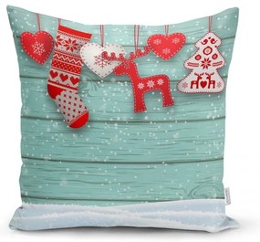 Sada 4 vánočních povlaků na polštář a běhounu na stůl Minimalist Cushion Covers Winter Wonderland