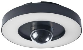 Chytré LED nástěnné svítidlo s kamerou IP44 CIRCLE, teplá bílá