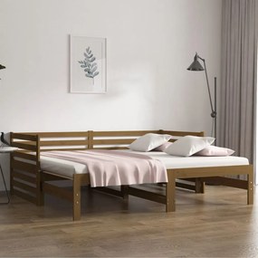 vidaXL Výsuvná postel 2x (90 x 190) cm masivní borovice [814673] Barva: Bílá