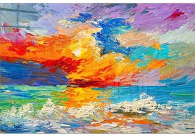 Skleněný obraz 100x70 cm Abstract Sunset – Wallity