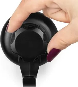 Compactor Bestlock Black háček do koupelny s přísavkou černá / Nosnost