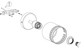 Eglo 99276 - Bodové svítidlo ESTEPERRA 1xE27/28W/230V