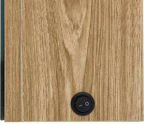 LED koupelnová skříňka se zrcadlem dub 50 x 13 x 70 cm 326492