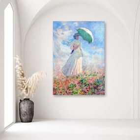 Obraz na plátně REPRODUKCE Žena s deštníkem - C.Monet, - 80x120 cm