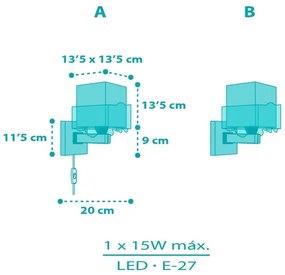 Dalber 63319 - Dětské nástěnné svítidlo HAPPY JUNGLE 1xE27/15W/230V