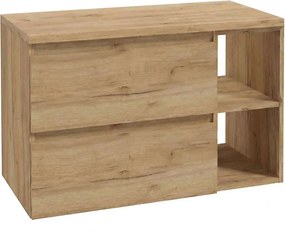 kielle Nefia - Skříňka včetně desky pod umyvadlo 90x54x45 cm, levá varianta, zlatý dub 50027S91L1