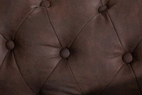 Designové křeslo Chesterfield II antik hnědé