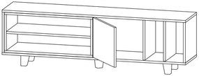 TV stolek Rosmar 160 cm dub/bílý