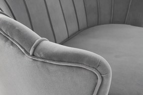 Designová pohovka AMORINITO XL — kov, látka, zlatá / šedá