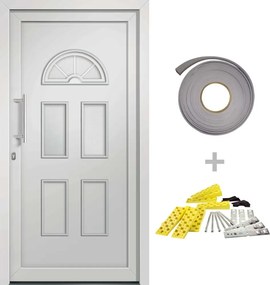 vidaXL Vchodové dveře bílé 88 x 208 cm [279250]
