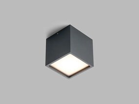 LED2 5111134 CUBE stropní bodové povrchové svítidlo 100mm 12W / 960lm 3000K IP54 antracitová Venkovní stropní svítidla