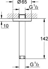 Grohe Rainshower - Stropní výpusť 14 cm chrom