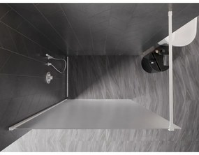 Mexen Kioto-X, sprchová zástěna 120 x 200 cm, 10mm sklo námraza, bílý profil, 800-120-101-20-30-X