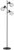 HOMCOM stojací lampa v industriálním designu se 3 stínidly 30 cm x 170,5 cm ocel