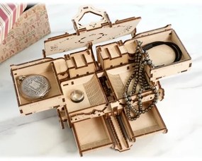Ugears - 3D dřevěné mechanické puzzle Starožitná šperkovnice