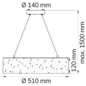 Wofi 6370.01.70.7000 - LED Lustr na lanku LEIKA LED/21W/230V